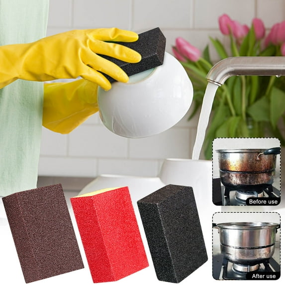 Carborundum Sponge, Emery Sponges for Cleaning, 10.5x7.5x2.5CM Heavy ...