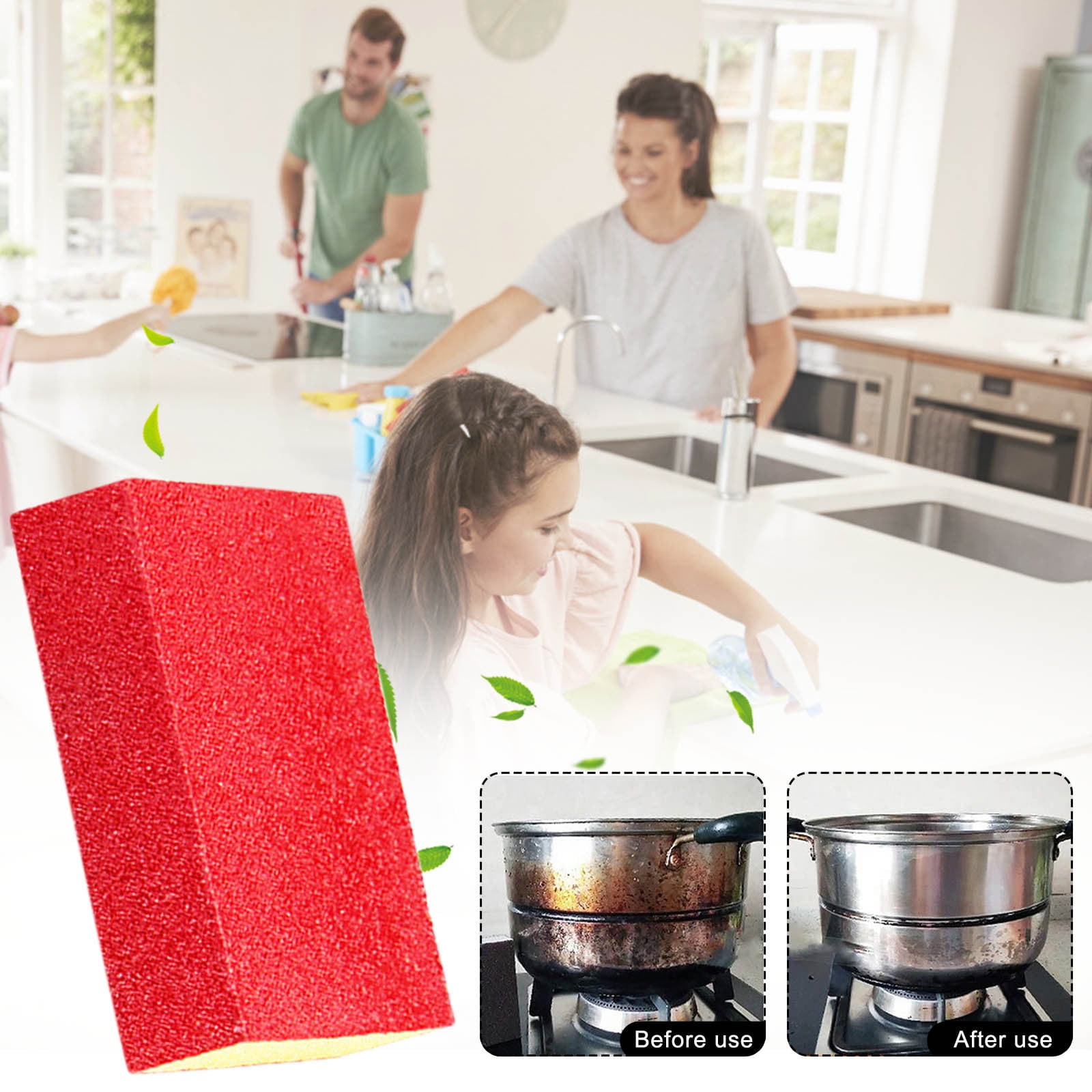 Carborundum Sponge Emery Sponges Fast Cleaning Kitchen Tool 10.5x7.5x2 ...