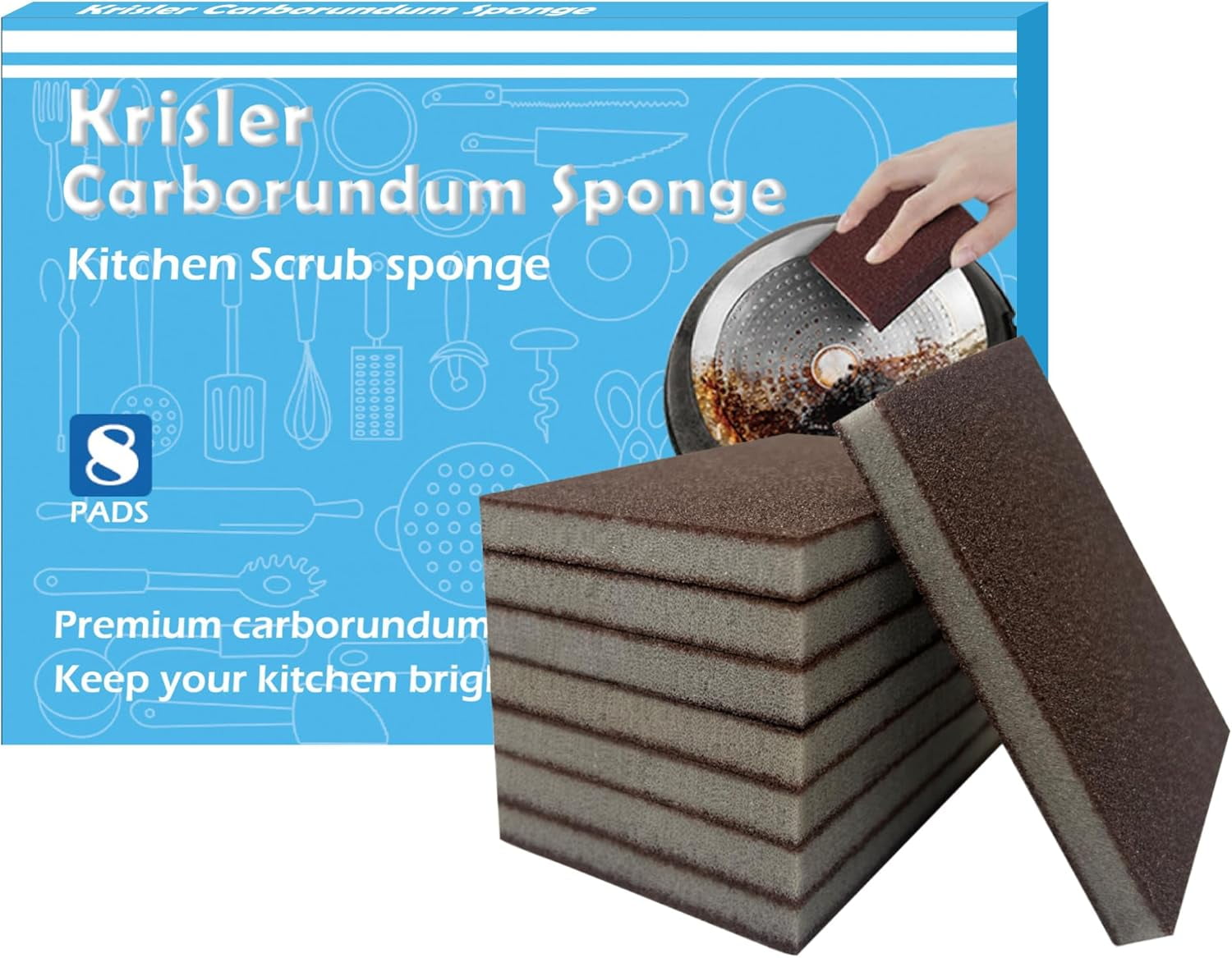 Carborundum Sponge Nano Emery Sponges Caspian Stone Pot Clean Brush ...