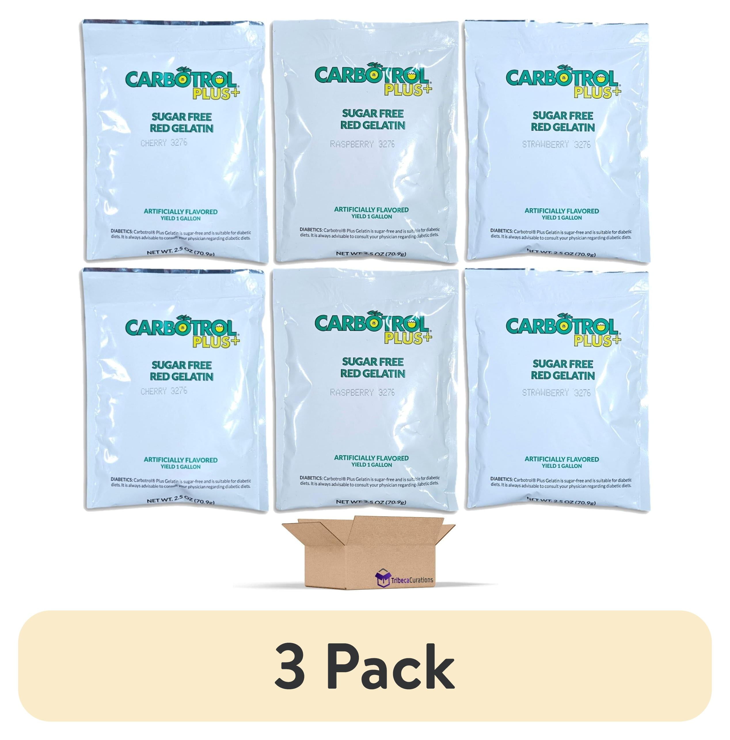 (3 pack) Carbotrol Assorted Sugar Free Red Gelatin Mix Value Pack ...
