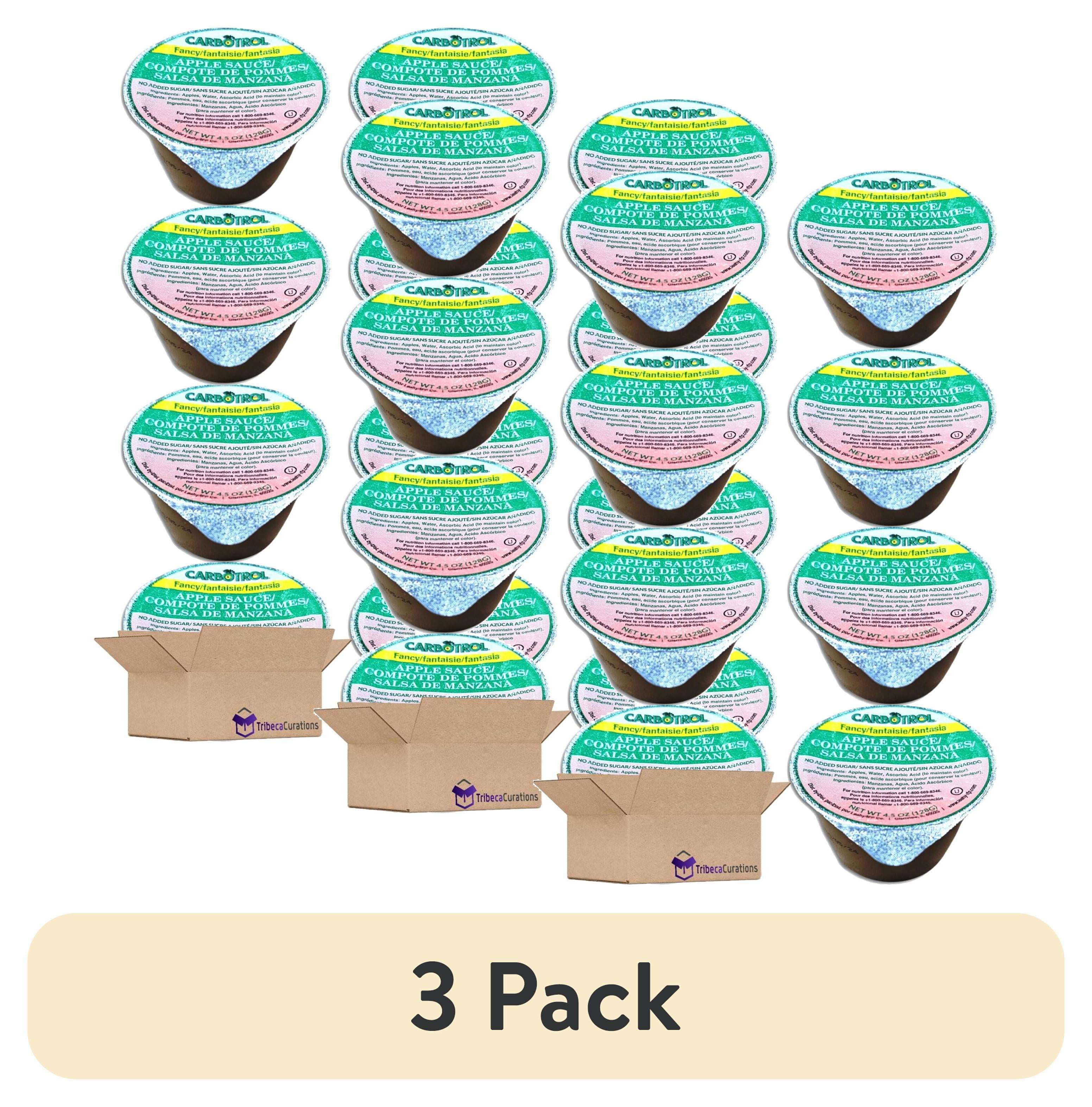 (3 pack) Carbotrol No Sugar Added Fancy Apple Sauce Value Pack | 4.5 ...