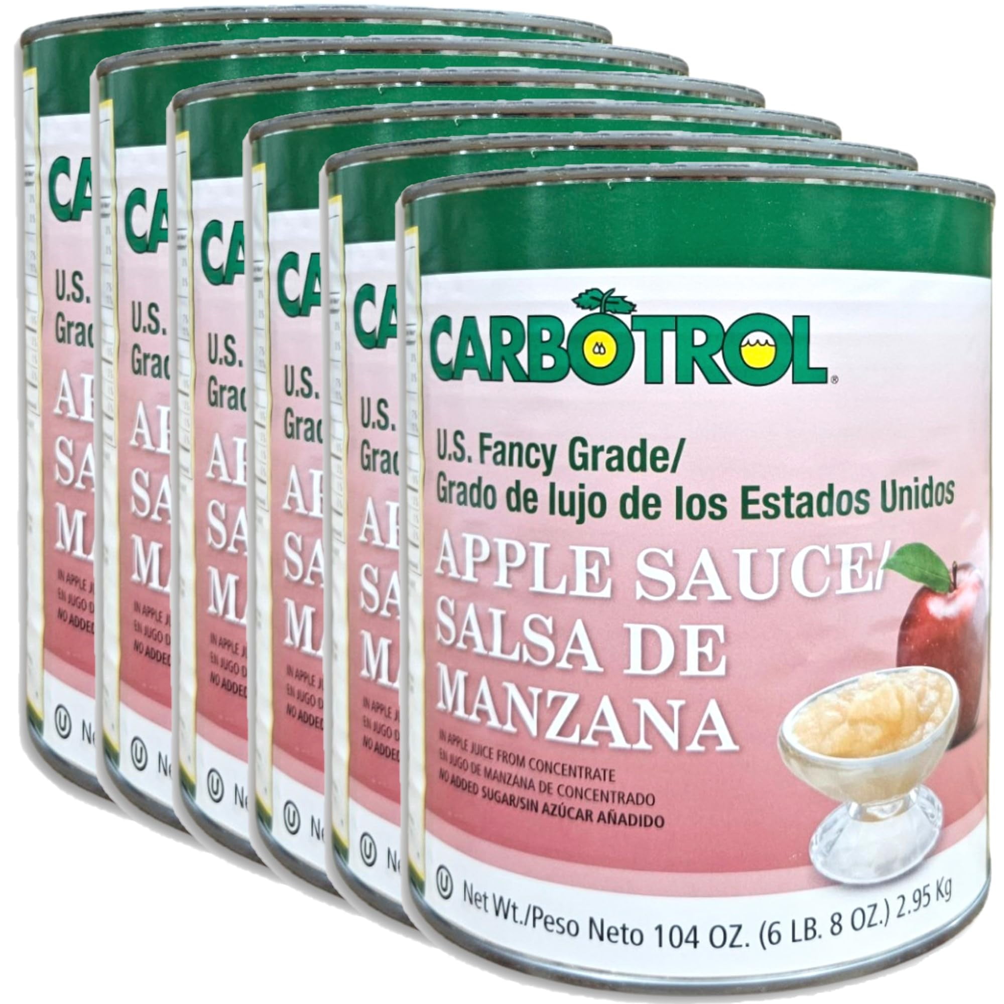 Carbotrol | U.S. Fancy Grade Apple Sauce Value Pack | 105 Ounce Can ...