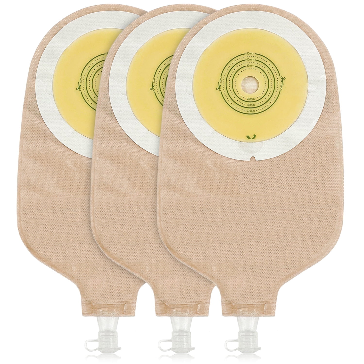 Carbou 15PCS One-Piece Urostomy Bag Drainable Pouches with Measure Card ...