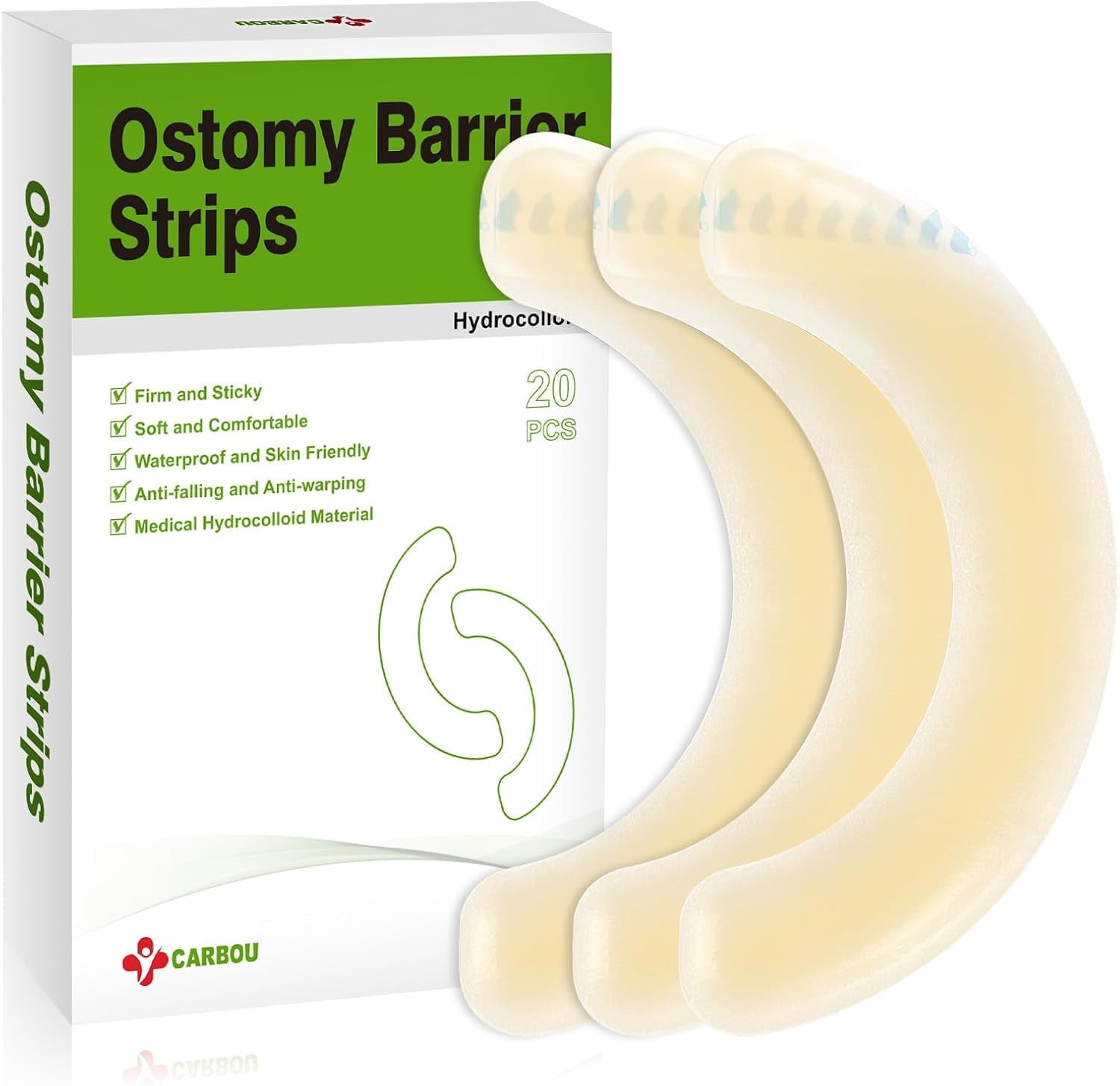 Carbou 20 Pcs Elastic Ostomy Barrier Strips - Medical Grade ...