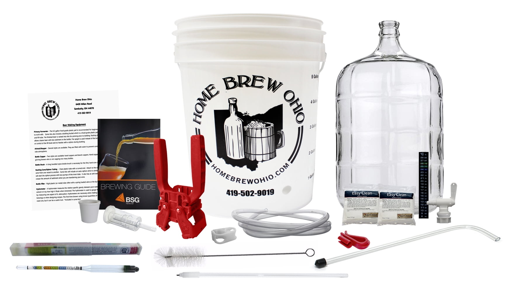 Carboy Homebrew Kit for Home Made Beer - Walmart.com