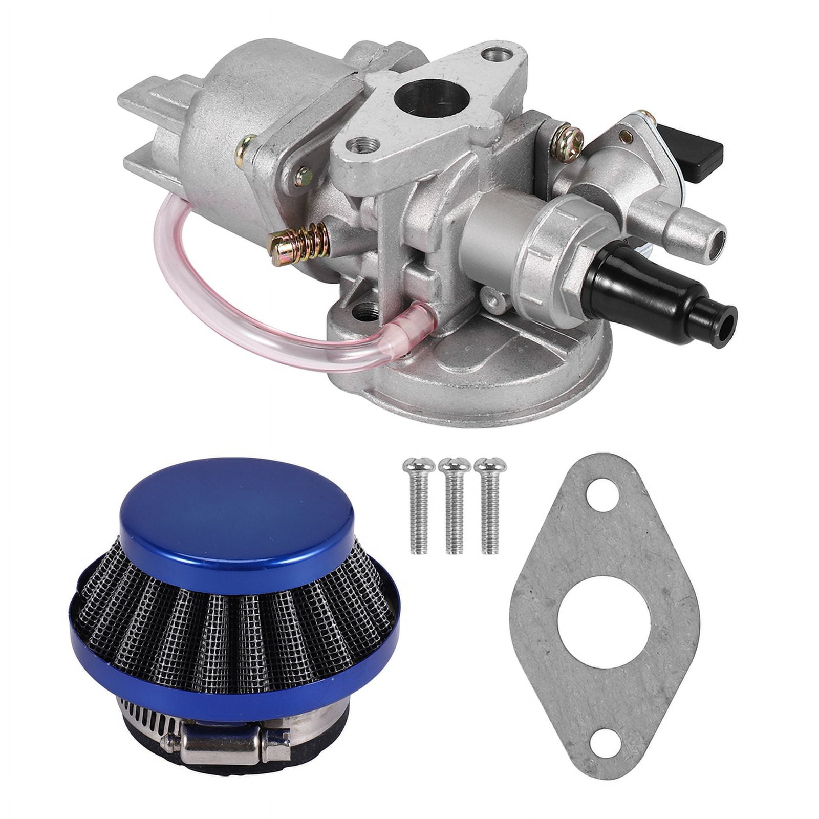 Carburetor Carby + Blue Air Filter + Stack For 2 Stroke 47Cc 49Cc ...