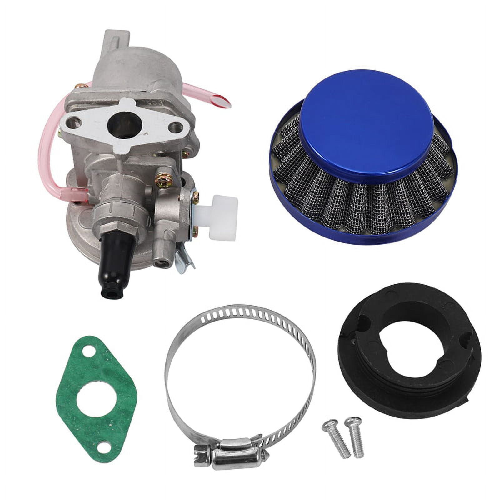 Carburetor Carby + Blue Air Filter + Stack For 2 Stroke 47Cc 49Cc ...