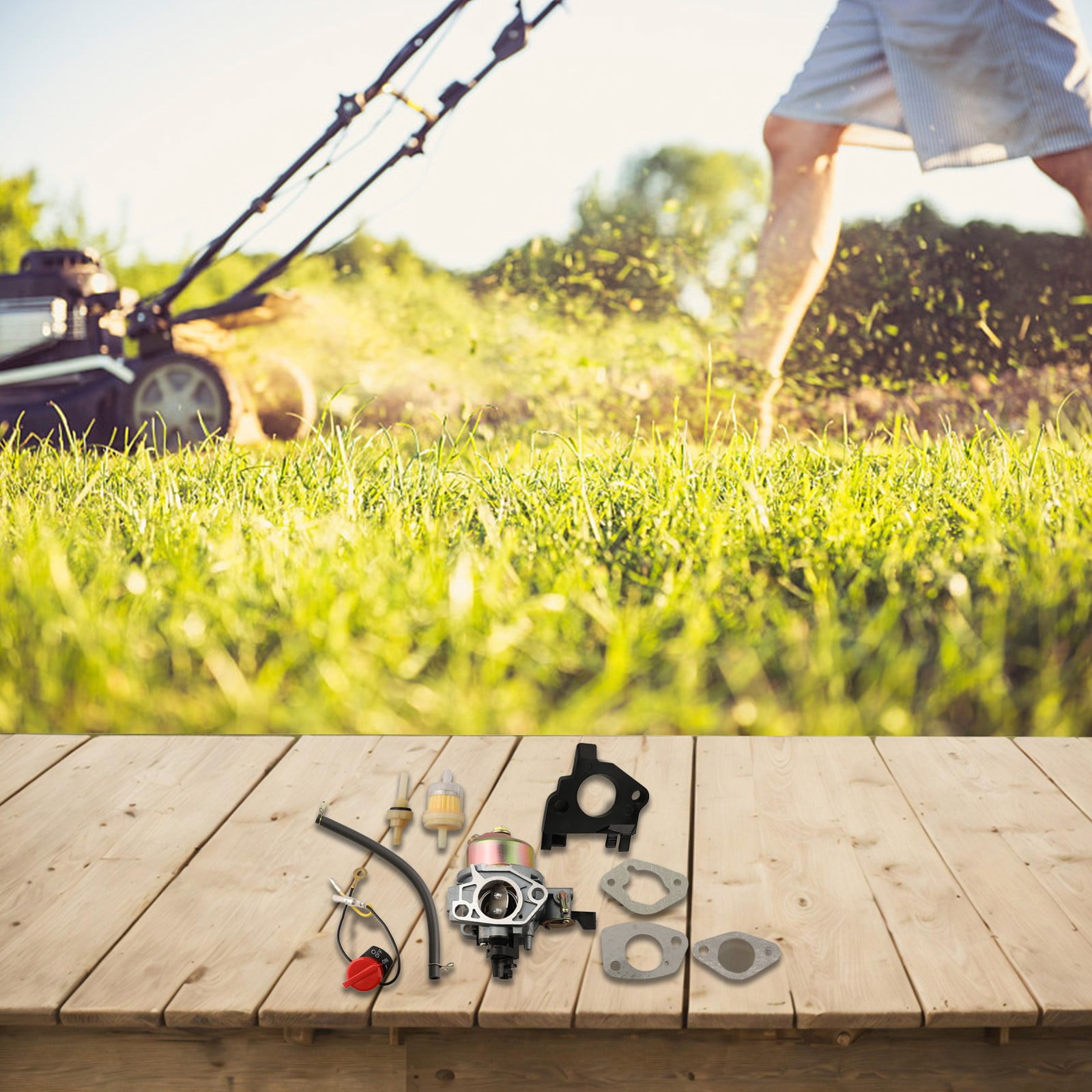 Carburetor For Engine GX420 420cc 12HP Lawn Mower For 66492 LF188FD ...