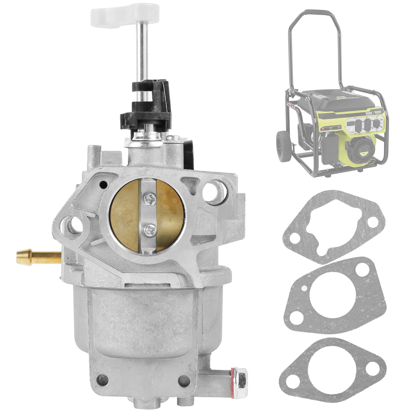 Carburetor Kit Compatible with 6500 8125 RY906500S Generator Aluminum ...