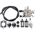 Carburetor Kit with Primer Bulb Fuel Filter Line for FS250 FS120 FS200 ...