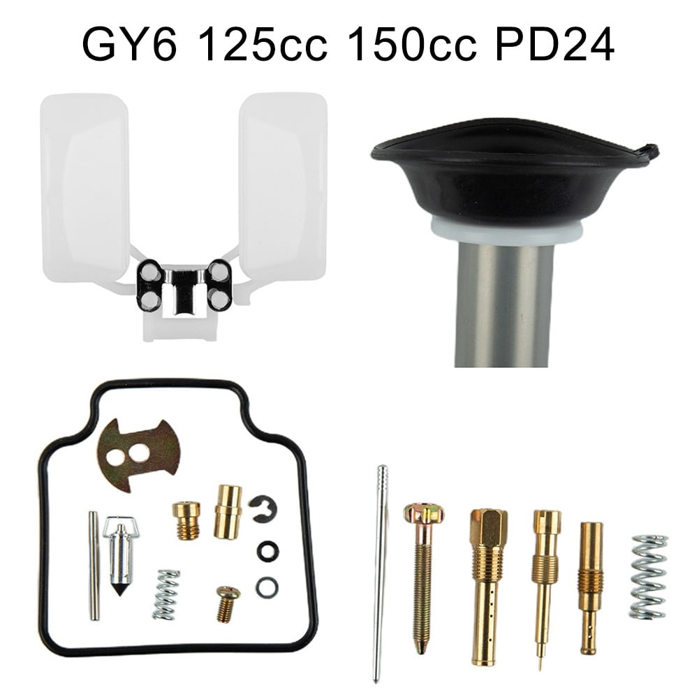 Carburetor Repair Kit PD24 22mm Carburetor Plunger Float Gasket Valve ...