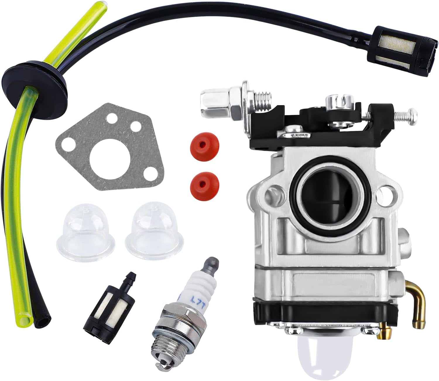 Carburetor for 52cc 49cc 43cc Brush Cutter Carb Kit with Gasket, Hose ...