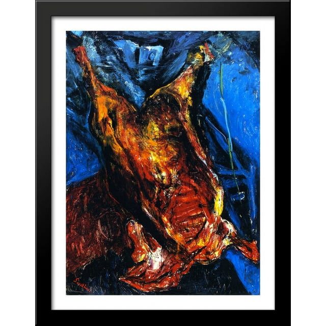 Carcass of Beef 28x36 Large Black Wood Framed Print Art by Chaim ...