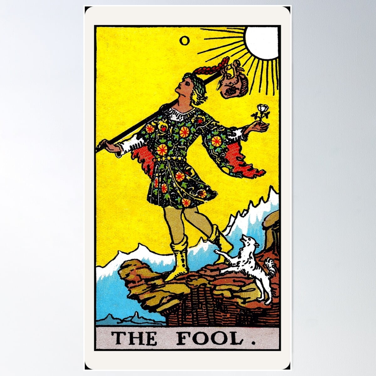 Card #0 - The Fool - Rider Waite Smith Tarot Poster Wall Art, Modern ...