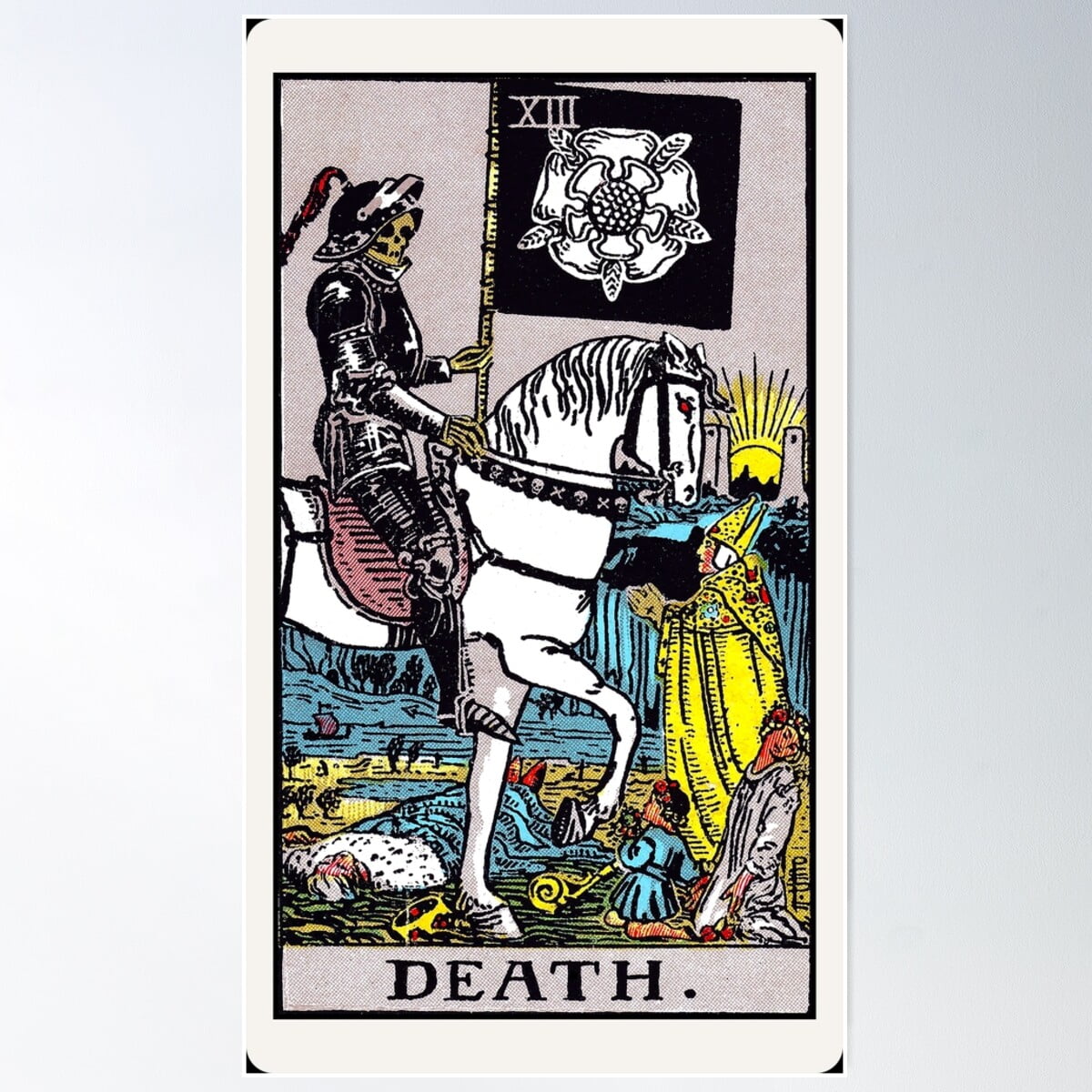 Card #13 - Death - Rider Waite Smith Tarot Poster Wall Art, Modern Wall ...