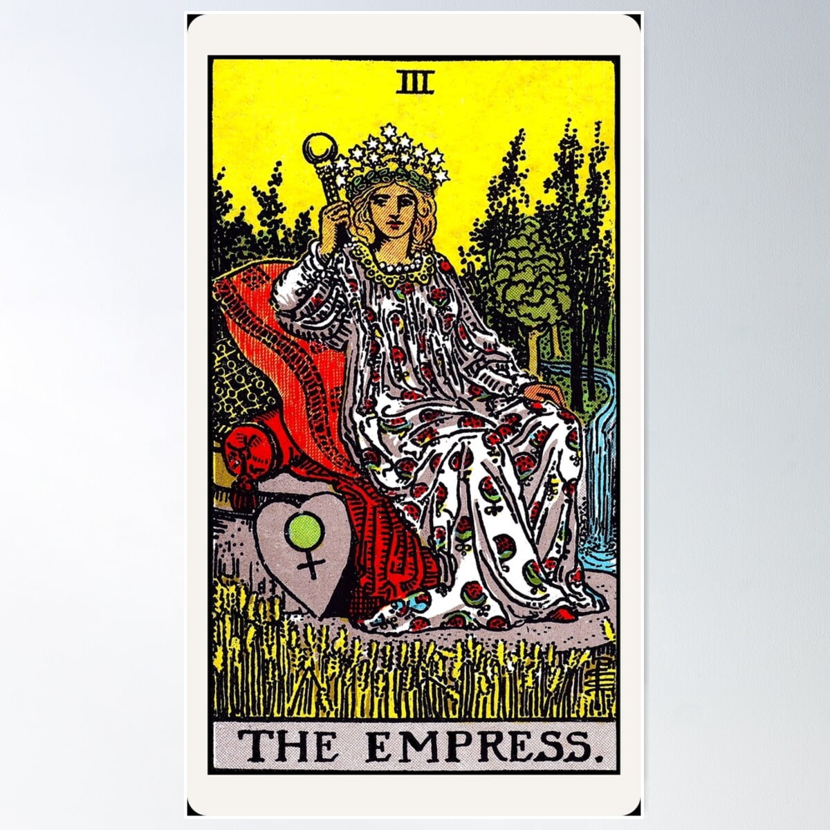 Card #3 - The Empress - Rider Waite Smith Tarot Poster Wall Art Modern ...