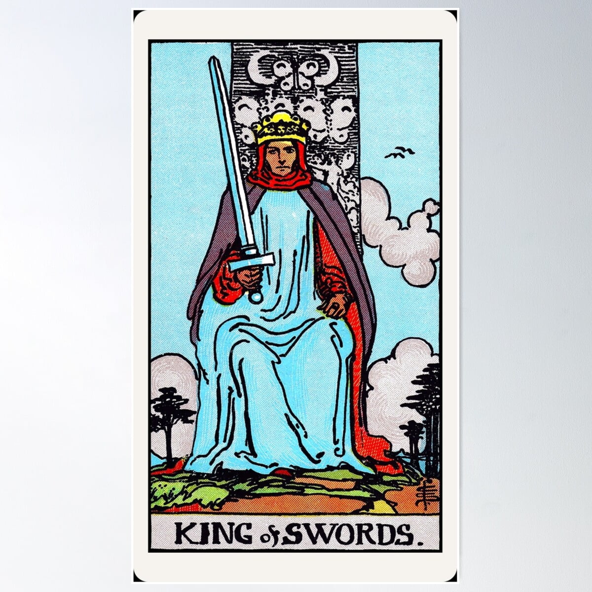 Card #63 - King Of Swords - Rider Waite Smith Tarot Poster Wall Art ...