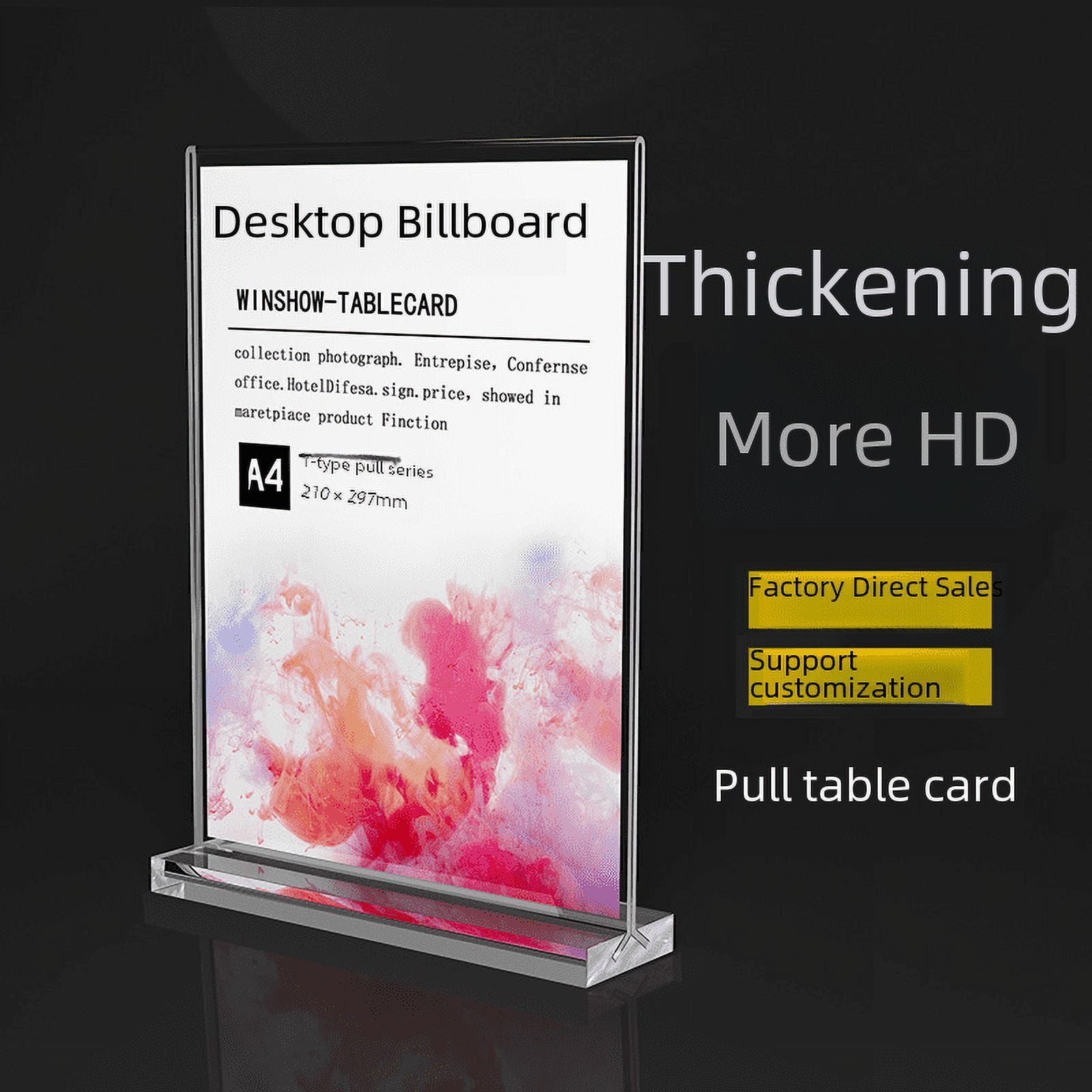 Card Acrylic A4 Table Card A5 Stand Card Draw Table Card Display Card ...