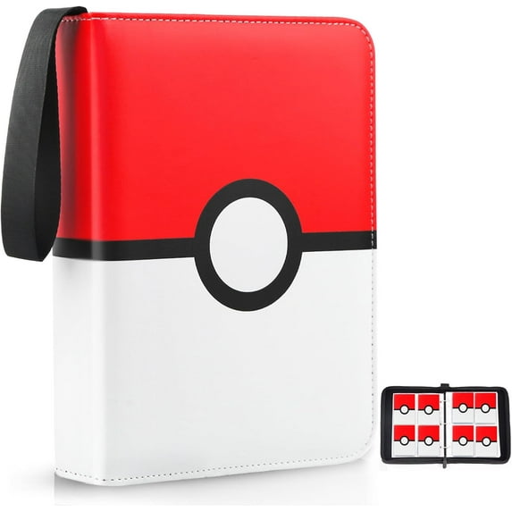 Card Binder 4 Pocket, Trading Card Holder Fits 400 Cards With 50 ...
