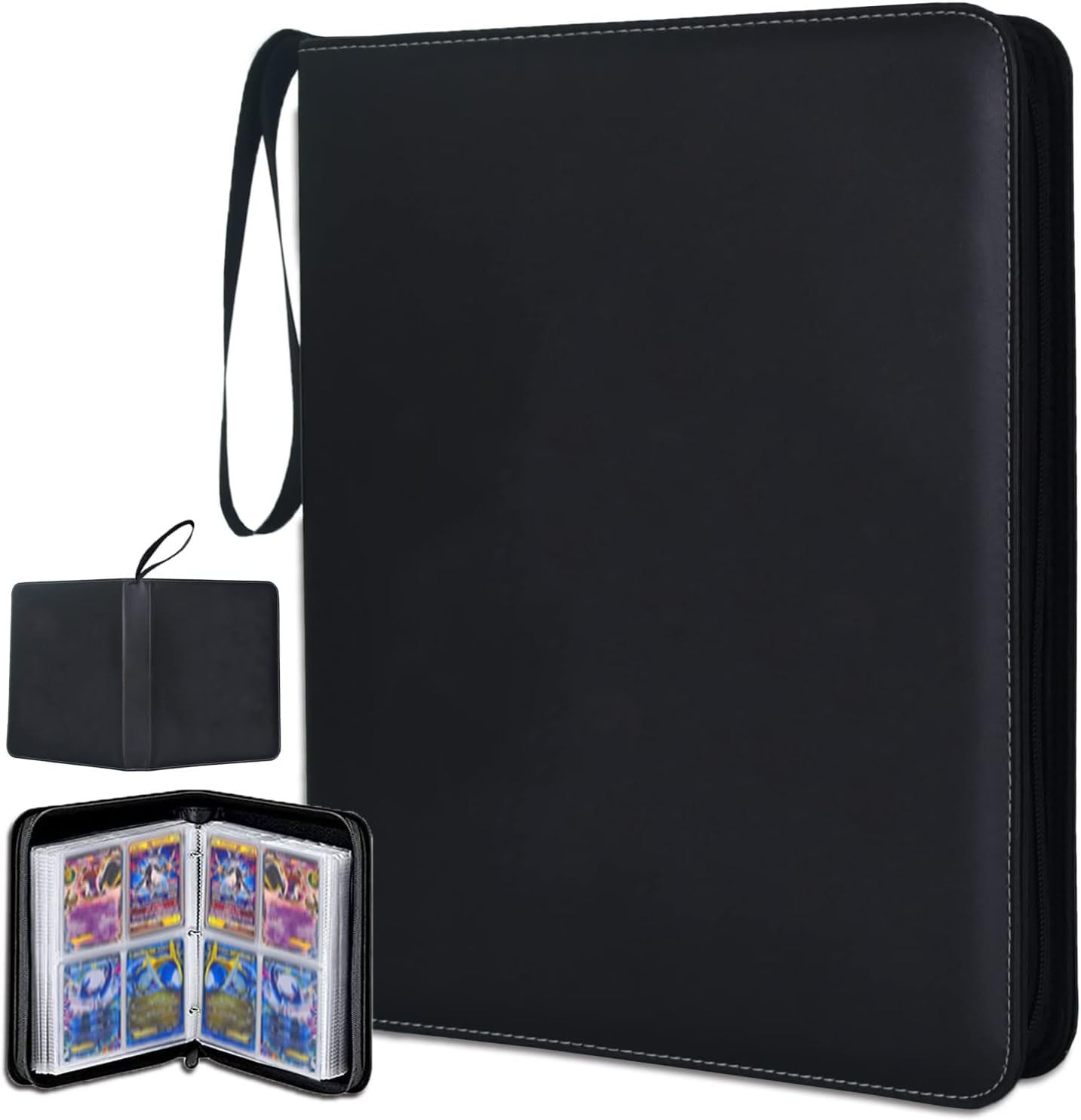 Card Binder, 4 Pocket Waterproof Baseball Card Binder, 50 Pages Holder ...