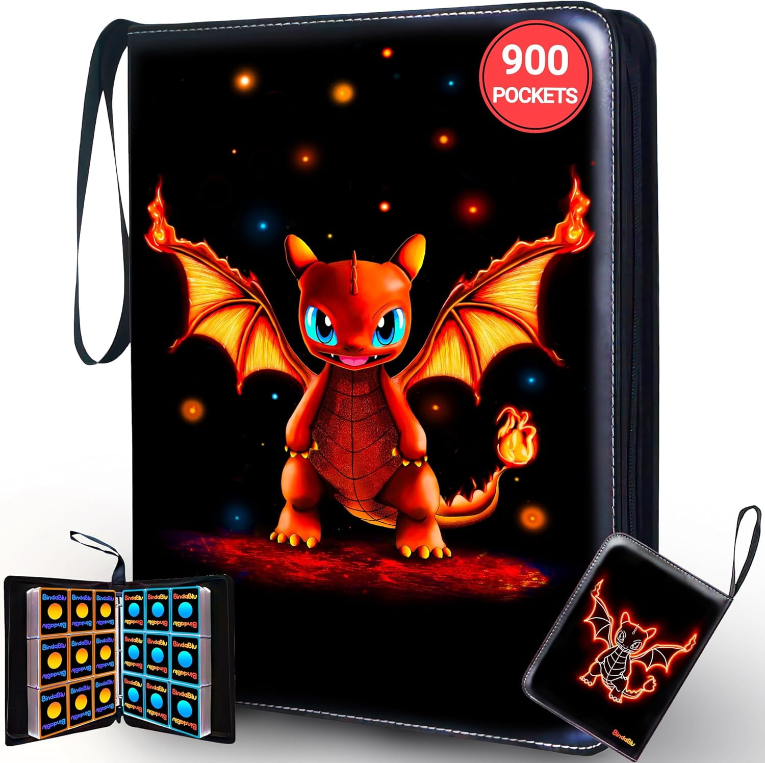 Card Binder 9-Pocket - 900 Pockets Card Holder Album with 50 Removable ...