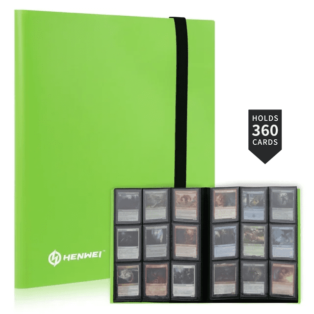 Card Binder 9 Pocket, HENWEI 360 Pockets Trading Card Binder, Premium ...