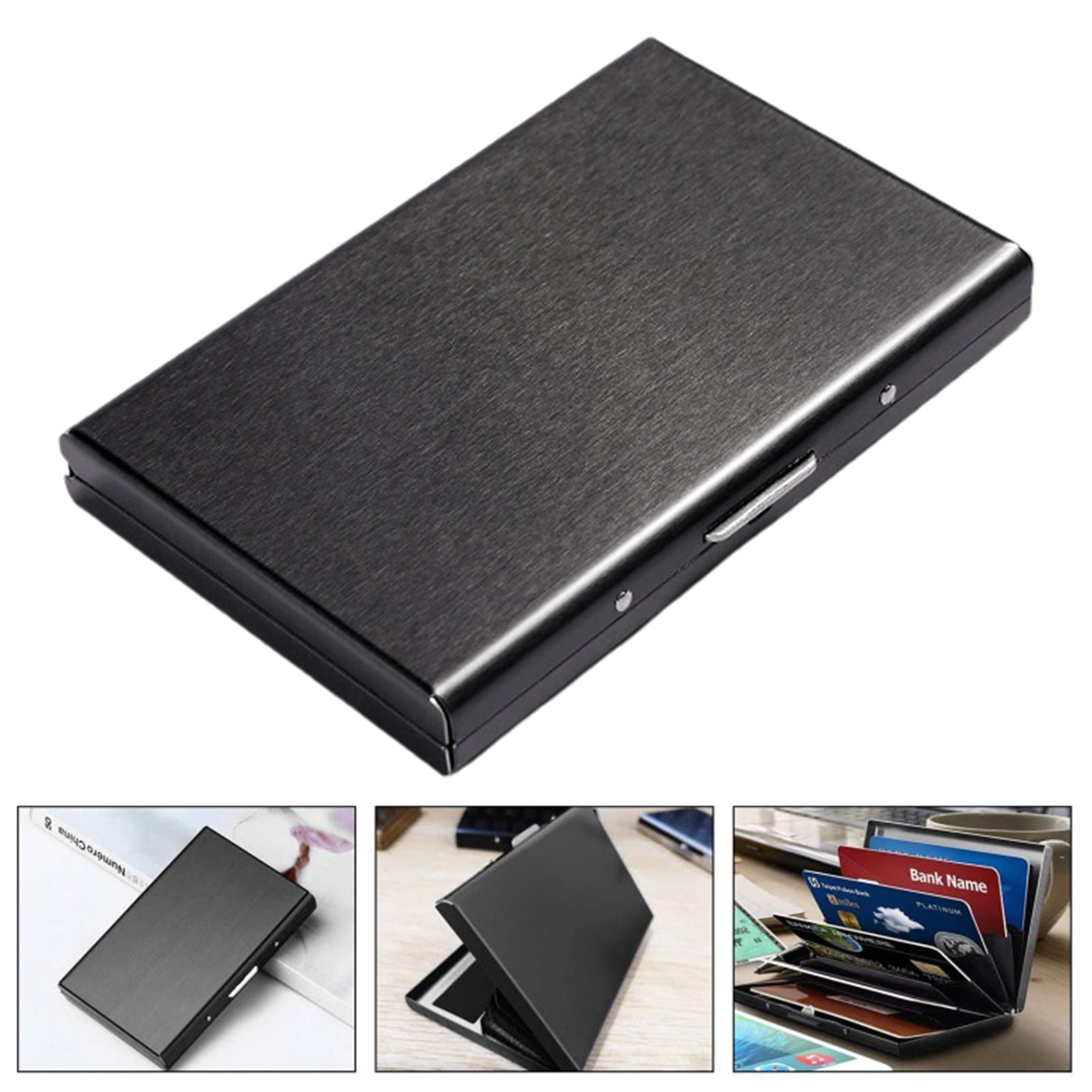 Card Box RFID Blocking 6 Card Metal Card Holder Slot Buckle Anti-theft ...