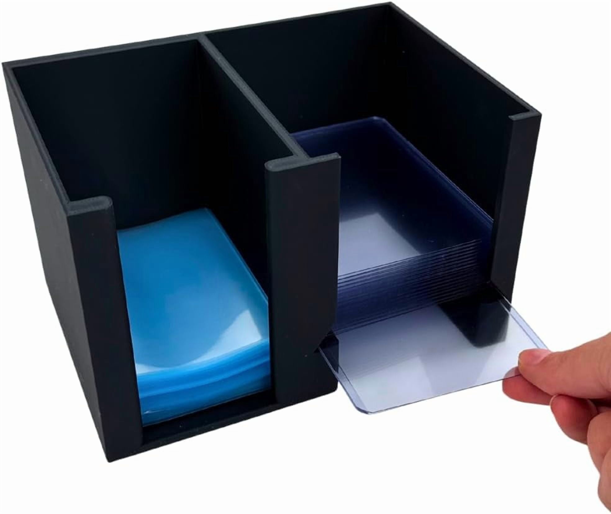 Card Caddy Top Loader Dispenser & Penny Sleeve Holder Desk Organizer ...