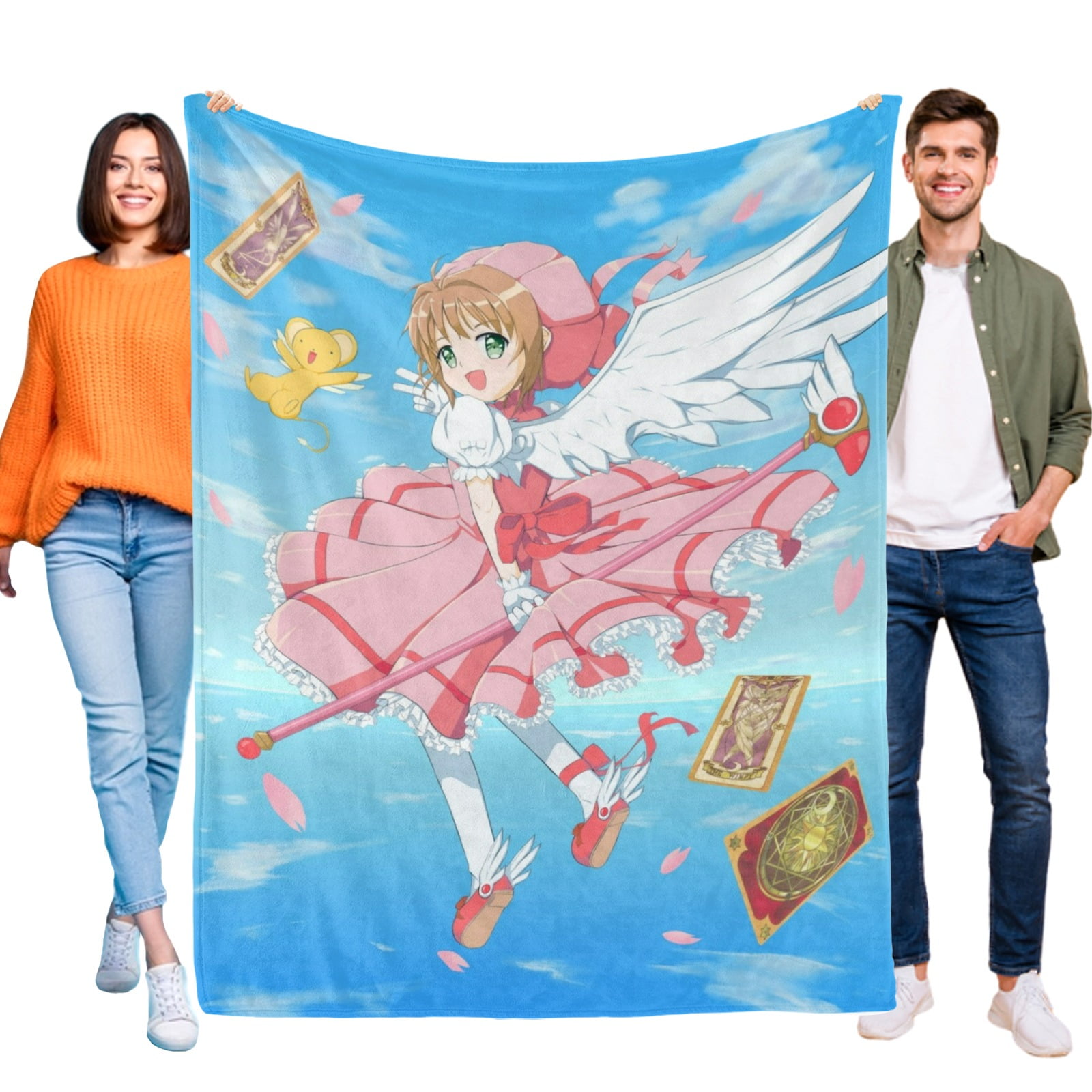 Card Captor Sakura Throw Blanket Gifts for Fans Lover Girls Boys Women Present Hoodie Him Bed 60 ...