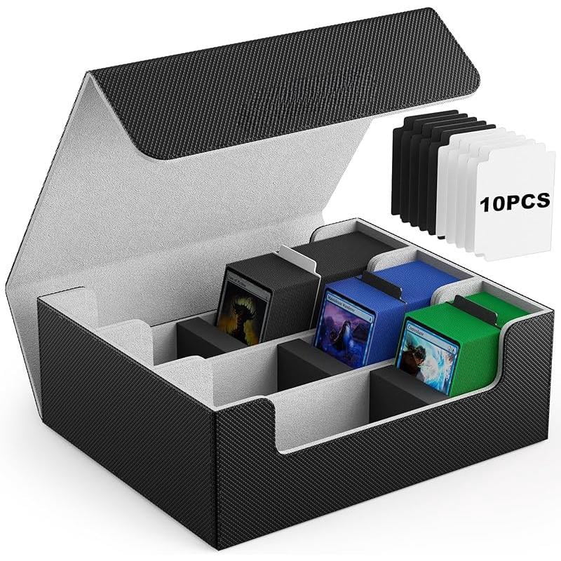 Card Deck Case for Trading Cards 1800+, Trading Card Storage Box with ...
