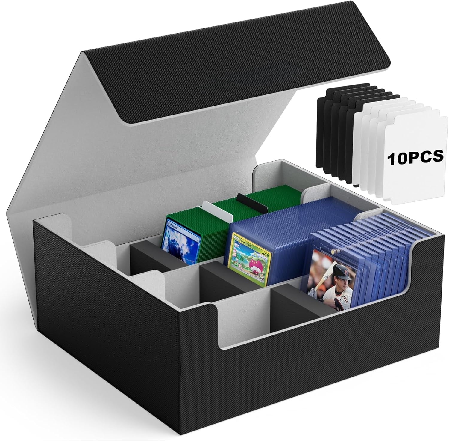 Card Deck Case for Trading Cards 1800+, Trading Card Storage Box for ...