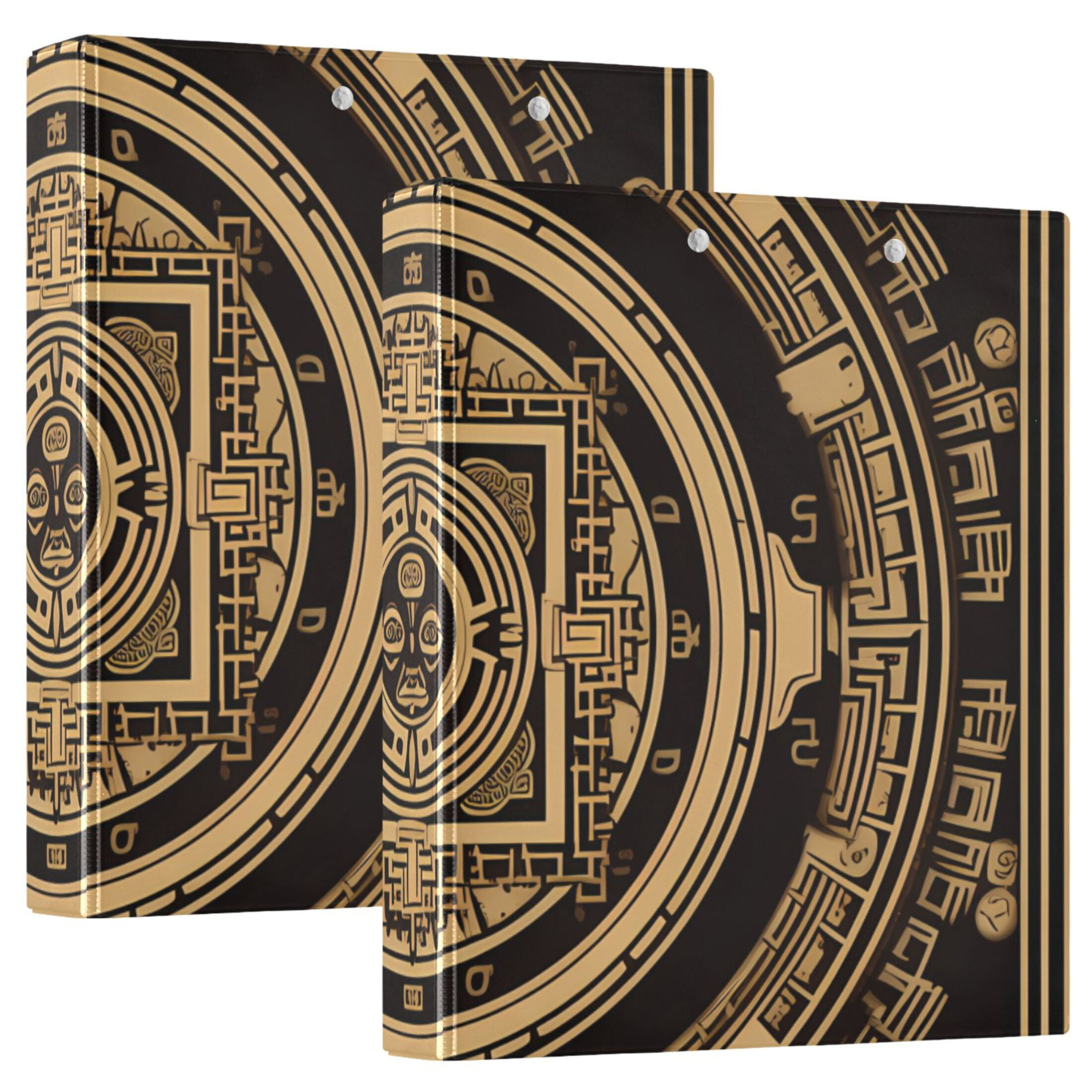 Card Design Ancient Symbol 3 Ring Hardcover Binders 1.5" Round Rings ...