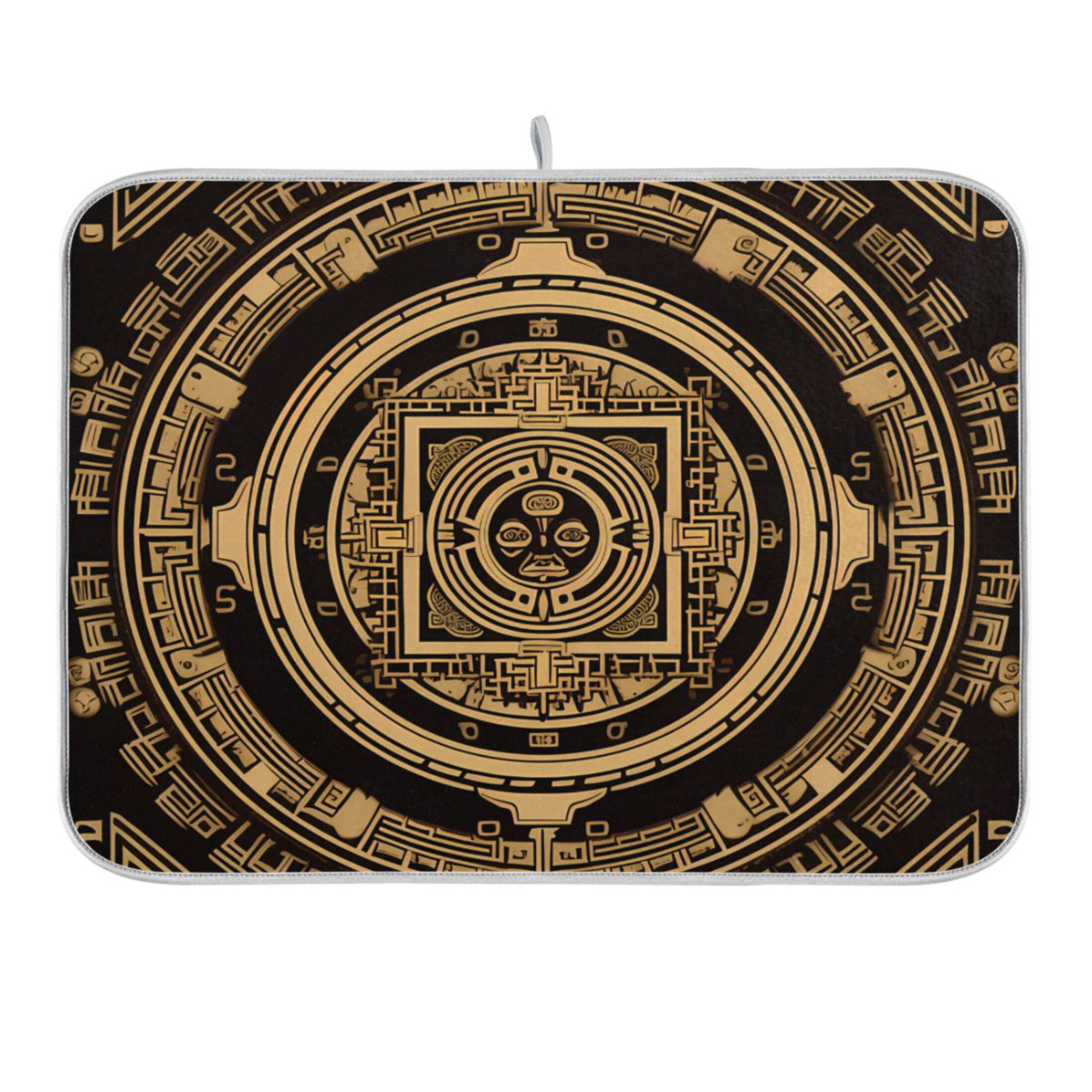 Card Design Ancient Symbol Dish Drying Mat for Kitchen Counter 16x18 In ...
