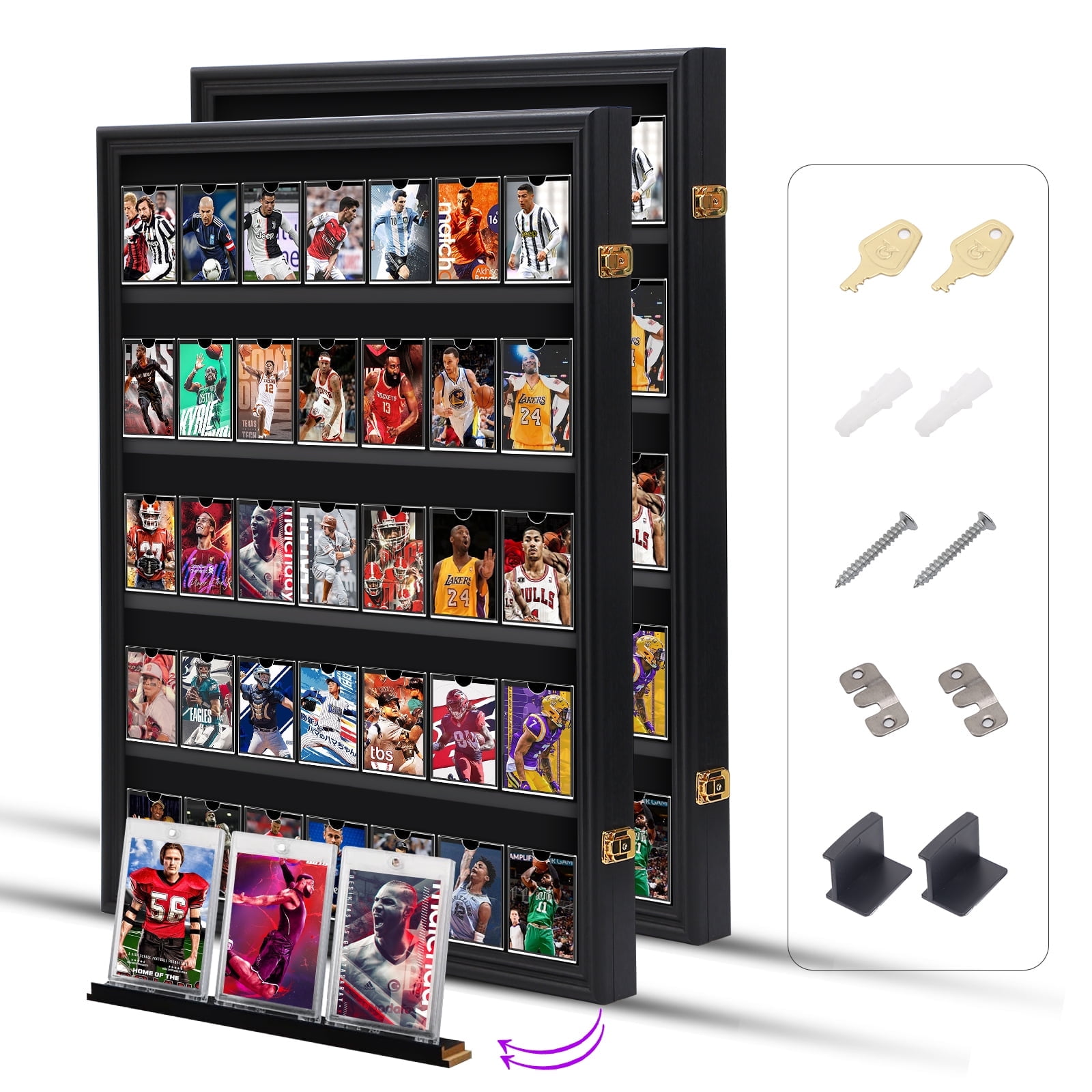 Card Display Case, Graded Sports Card Display for Basketball Football ...