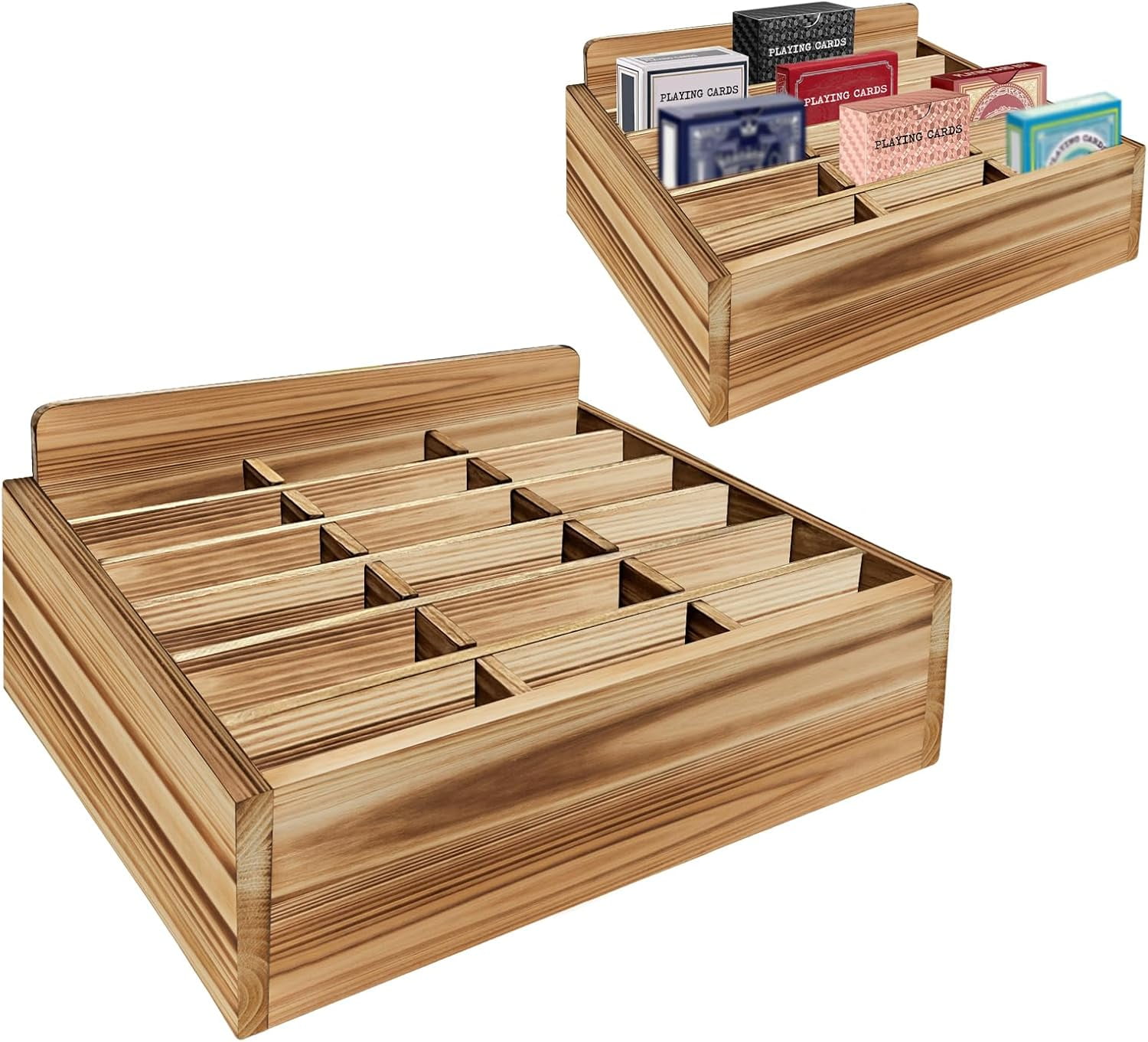 Card Display Shelf - Wooden Playing Card Display Card Display Case Card ...