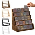 Card Display Stand, 5-Tier Trading Card Display, Wooden Graded Sports ...