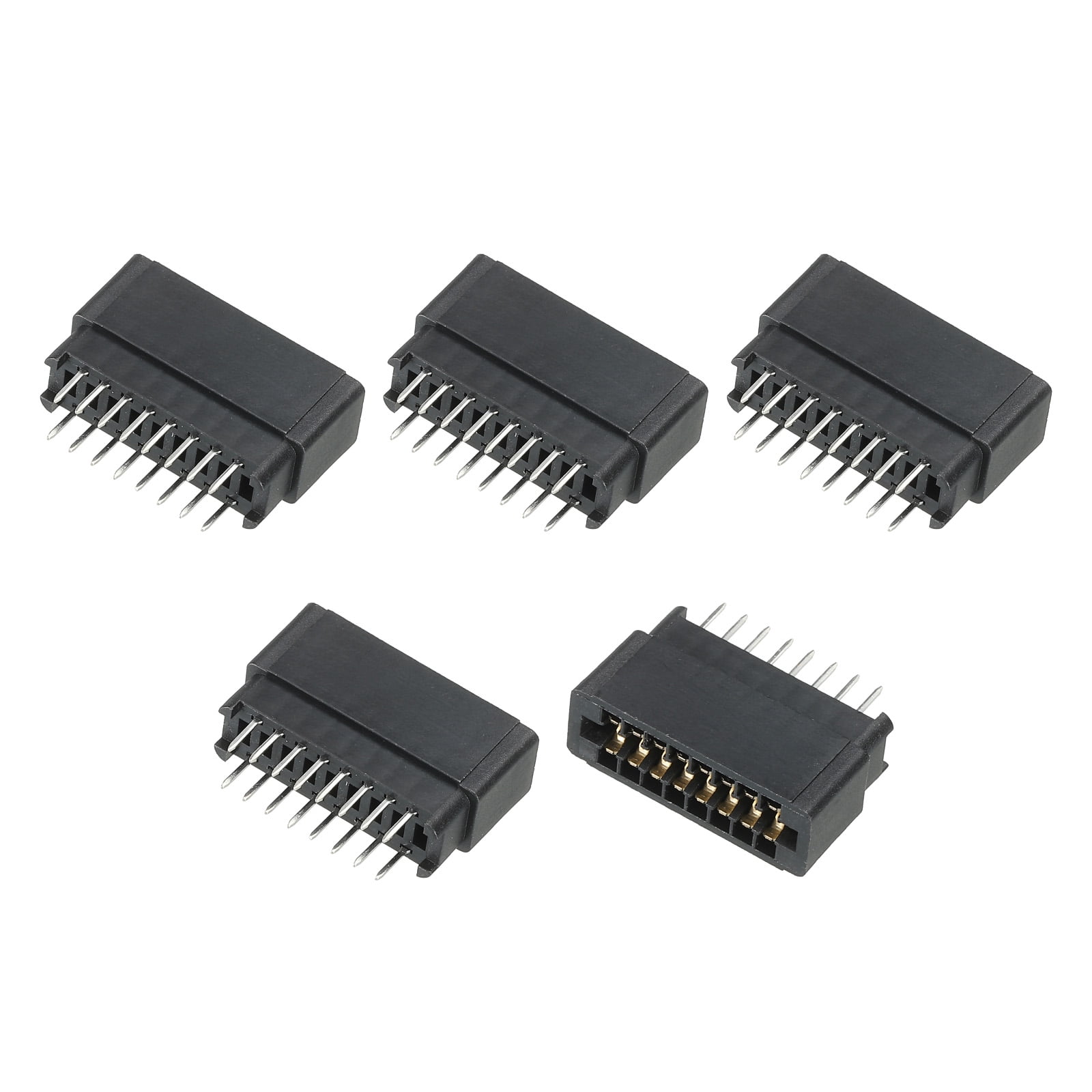 Card Edge Connector Black Socket Straight Connection 16 Pin 2.54mm ...