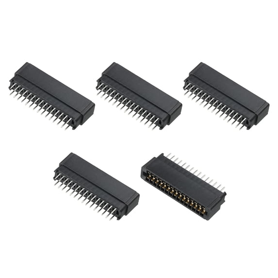 Card Edge Connector Black Socket Straight Connection 30 Pin 2.54mm ...