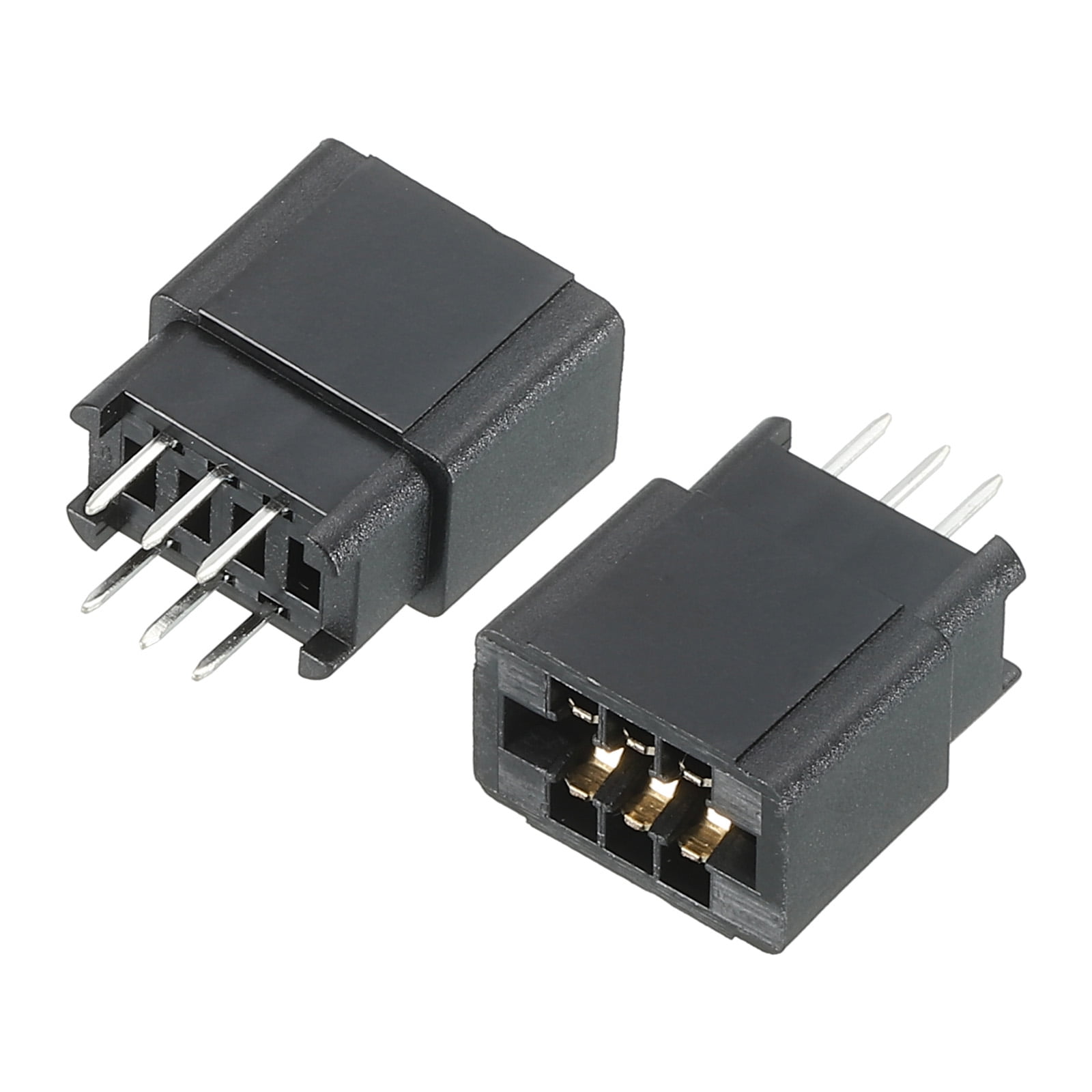 Card Edge Connector Black Socket Straight Connection 6 Pin 2.54mm Pitch ...
