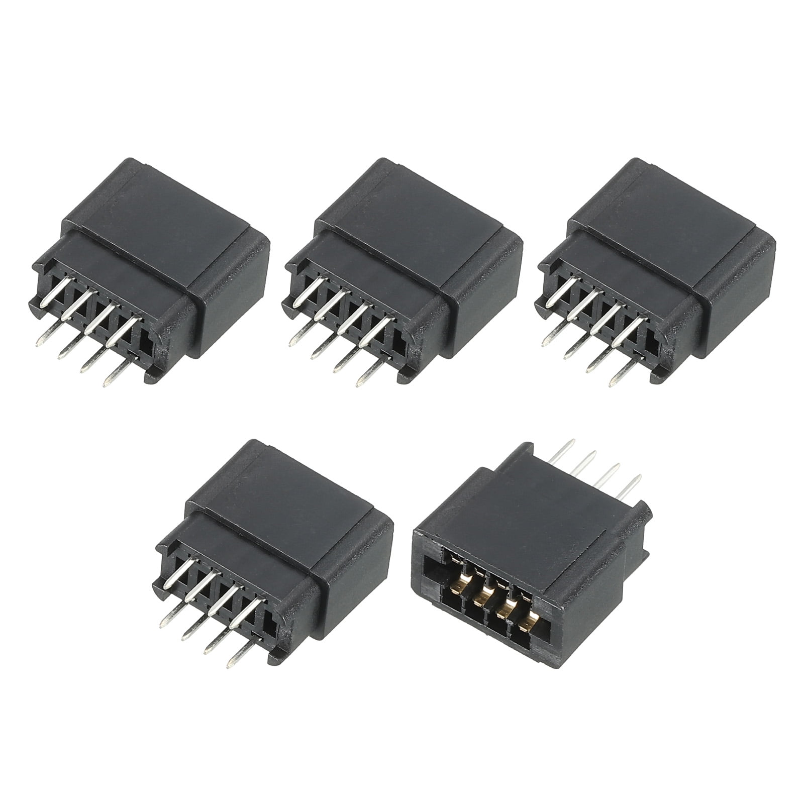 Card Edge Connector Black Socket Straight Connection 8 Pin 2.54mm Pitch ...