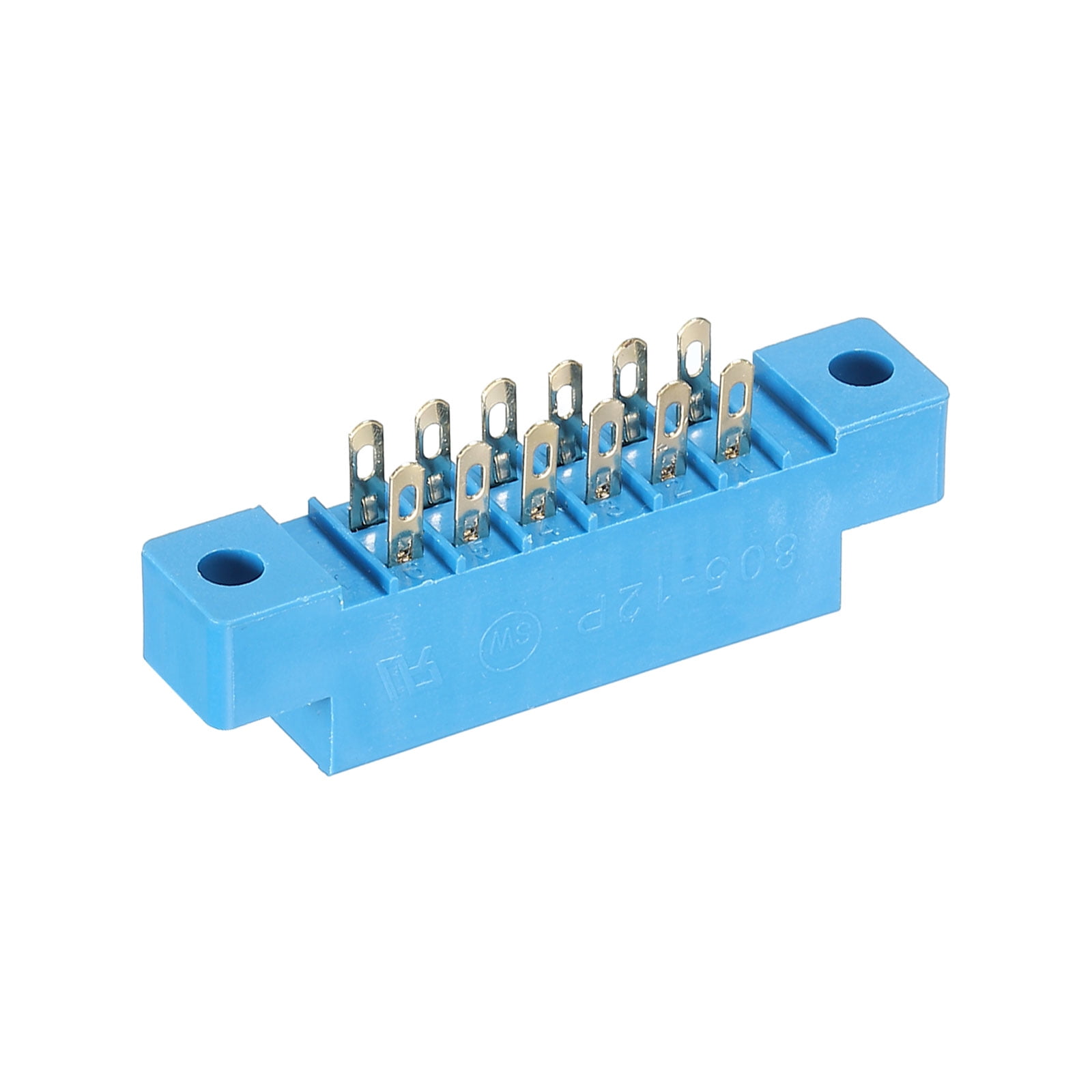Card Edge Connector Blue Socket 12 Pin Solder Eyelet 3.96mm Pitch for ...