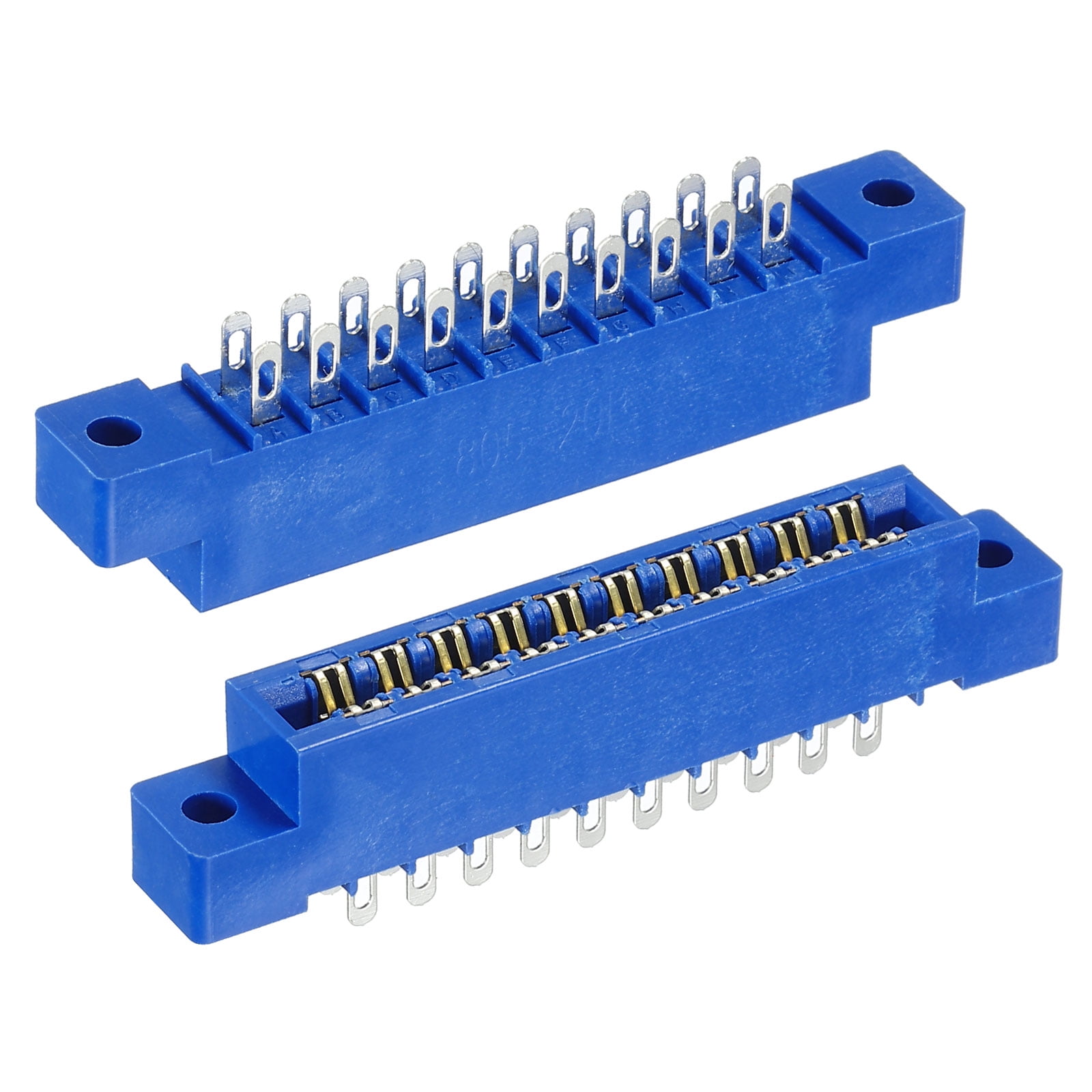 Card Edge Connector Blue Socket 20 Pin Solder Eyelet 3.96mm Pitch for ...