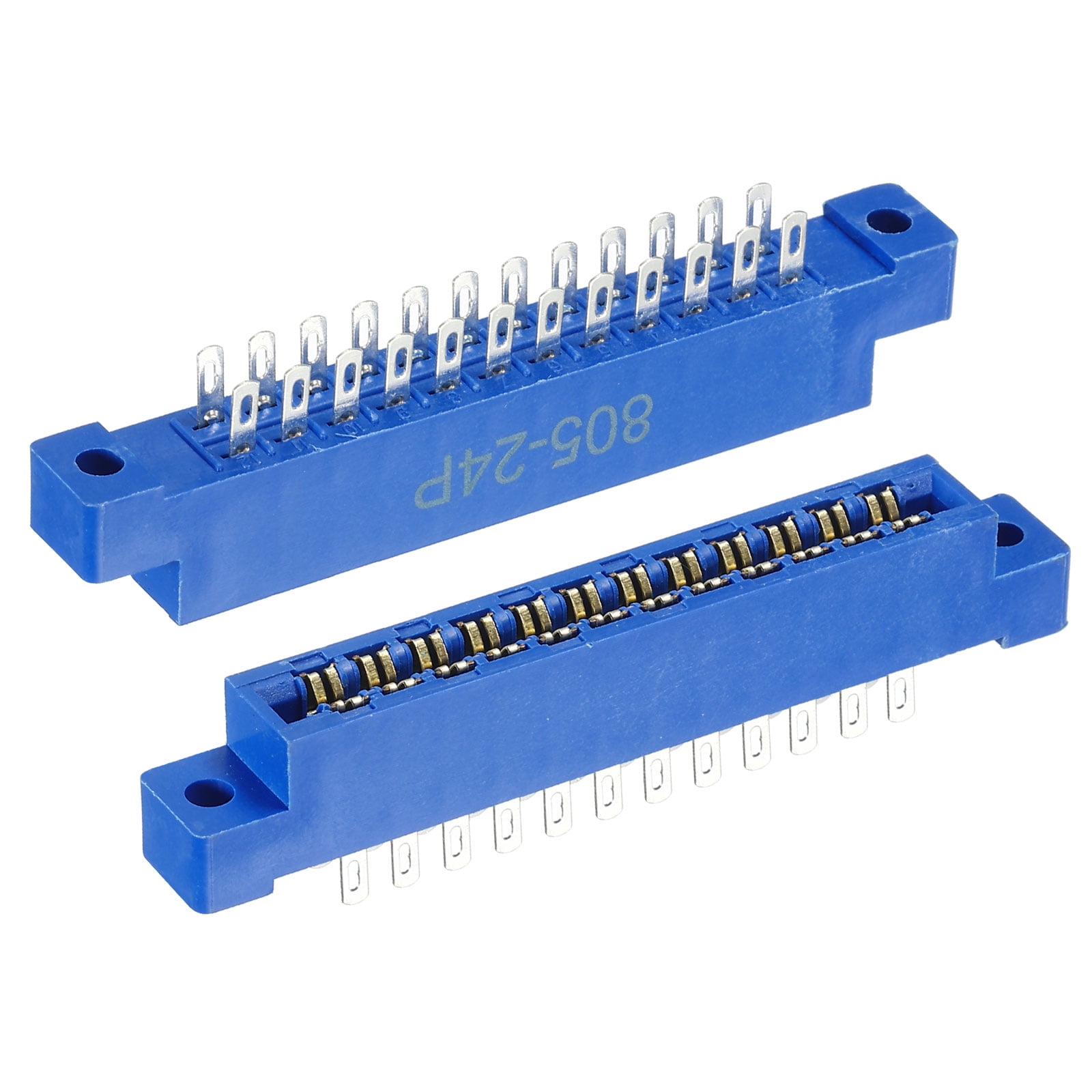 Card Edge Connector Blue Socket 24 Pin Solder Eyelet 3.96mm Pitch for ...