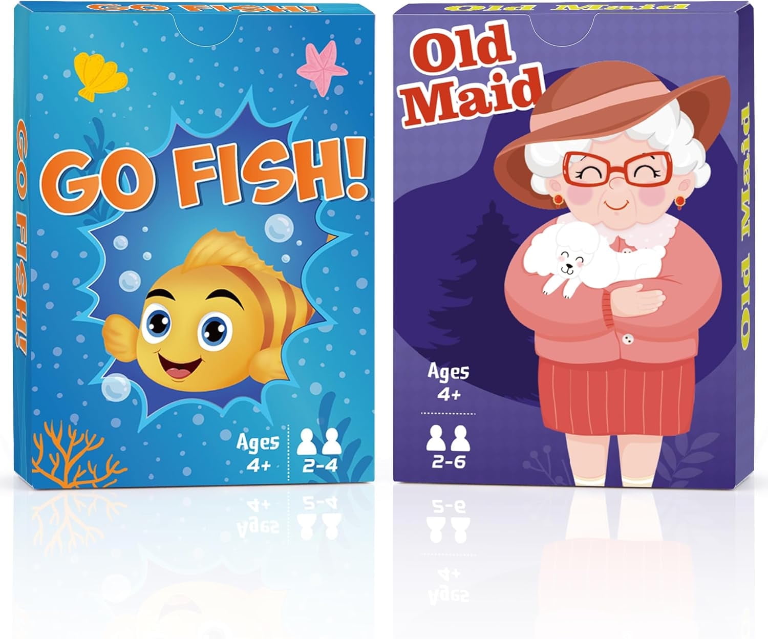 Card Games,Go Fish and Old Maid Card Game for Kids Ages 4-8,Fun Classic ...