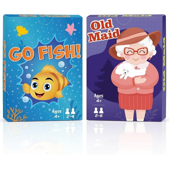 Card Games,Go Fish and Old Maid Card Game for Kids Ages 4-8,Fun Classic ...