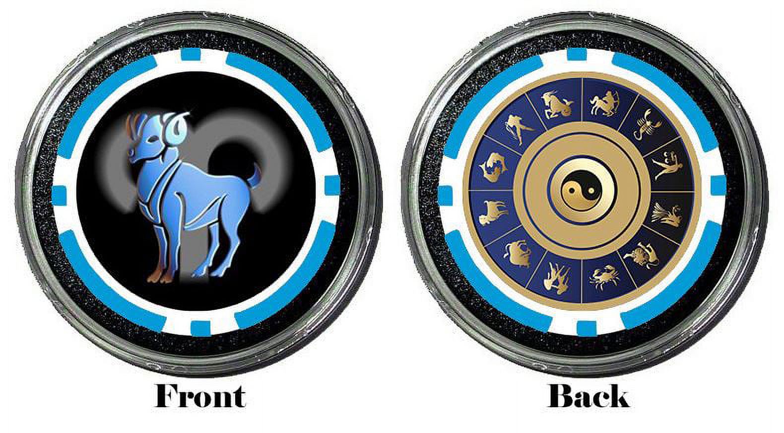 Card Guard - Aries Zodiac Sign Protector Holdem Poker Chip / Card Cover ...