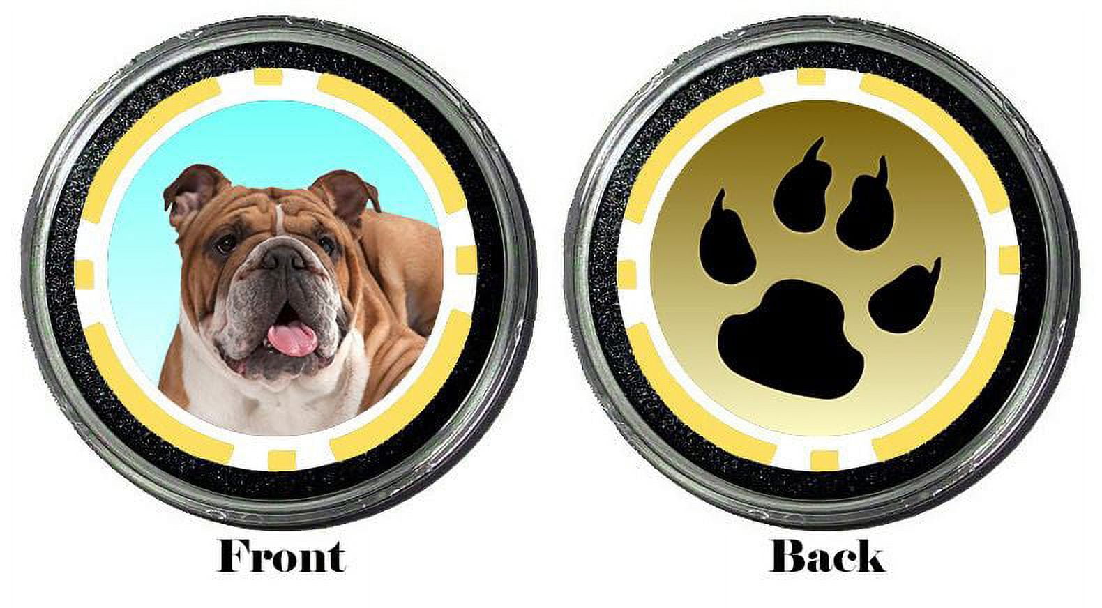 Card Guard - Bulldog Protector Holdem Poker Chip / Card Cover - Yellow ...