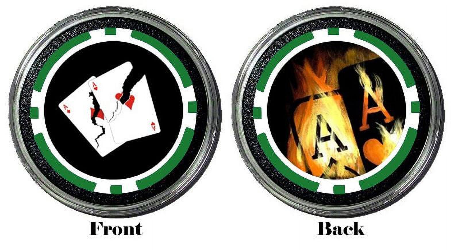 Card Guard - Cracked Aces ~ Bullets Protector Holdem Poker Chip / Card ...