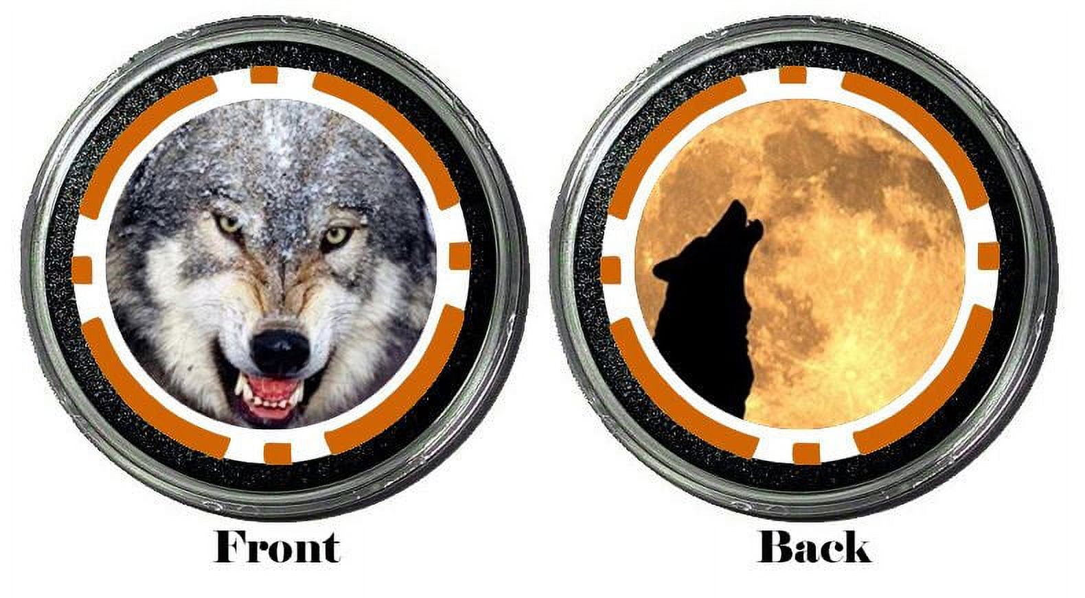 Card Guard - Howling Wolf Protector Holdem Poker Chip / Card Cover ...