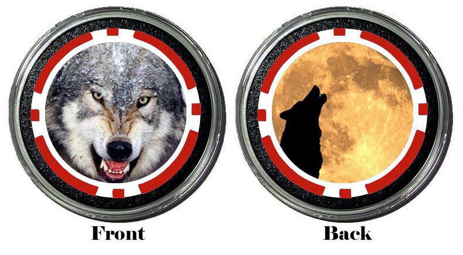 Card Guard - Howling Wolf Protector Holdem Poker Chip / Card Cover ...